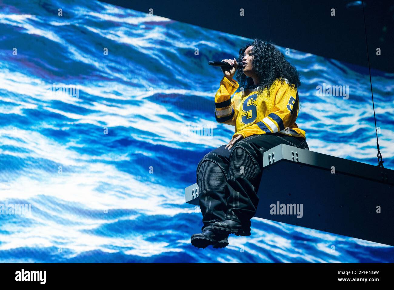February 27, 2023, Washington, DC, USA: SZA performs on stage at ...