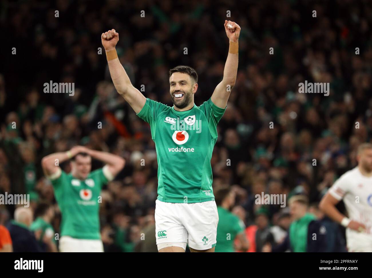 Ireland's Connor Murray celebrates after the Guinness Six Nations match ...
