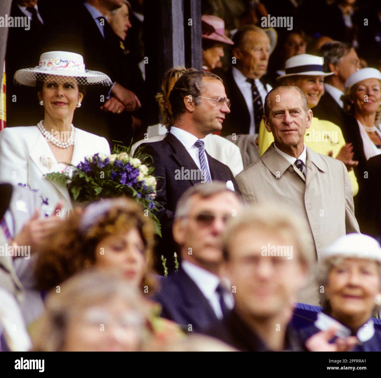 The SWEDISH KING CARL XVI GUSTAV with England´s Prince Philip in the ...