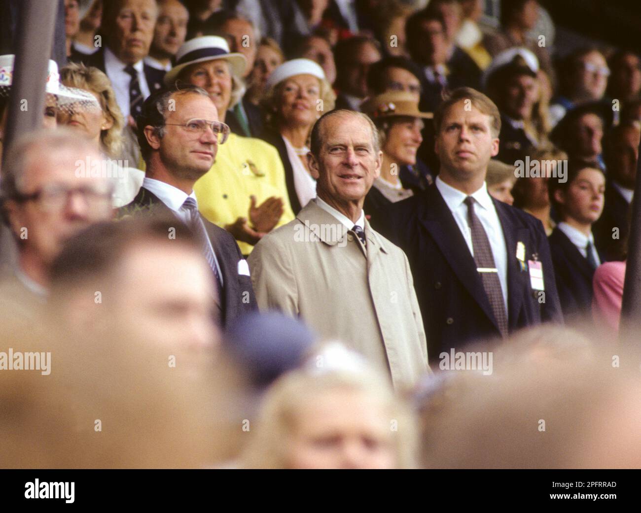 The SWEDISH KING CARL XVI GUSTAV with England´s Prince Philip in the ...