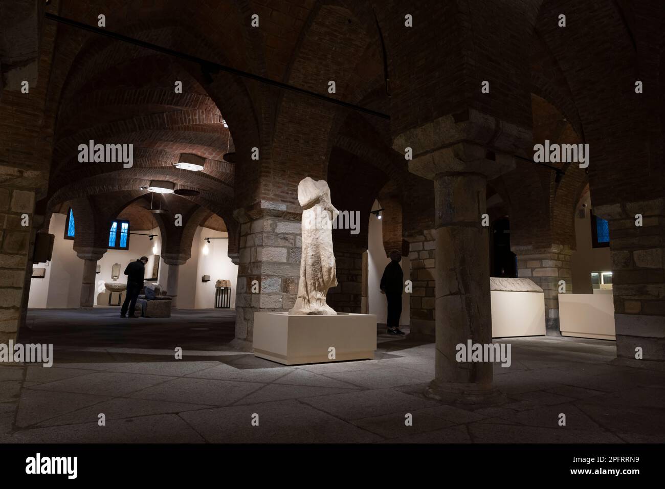 Roman relics and classical sculpture on display in the Epigraphic and ...