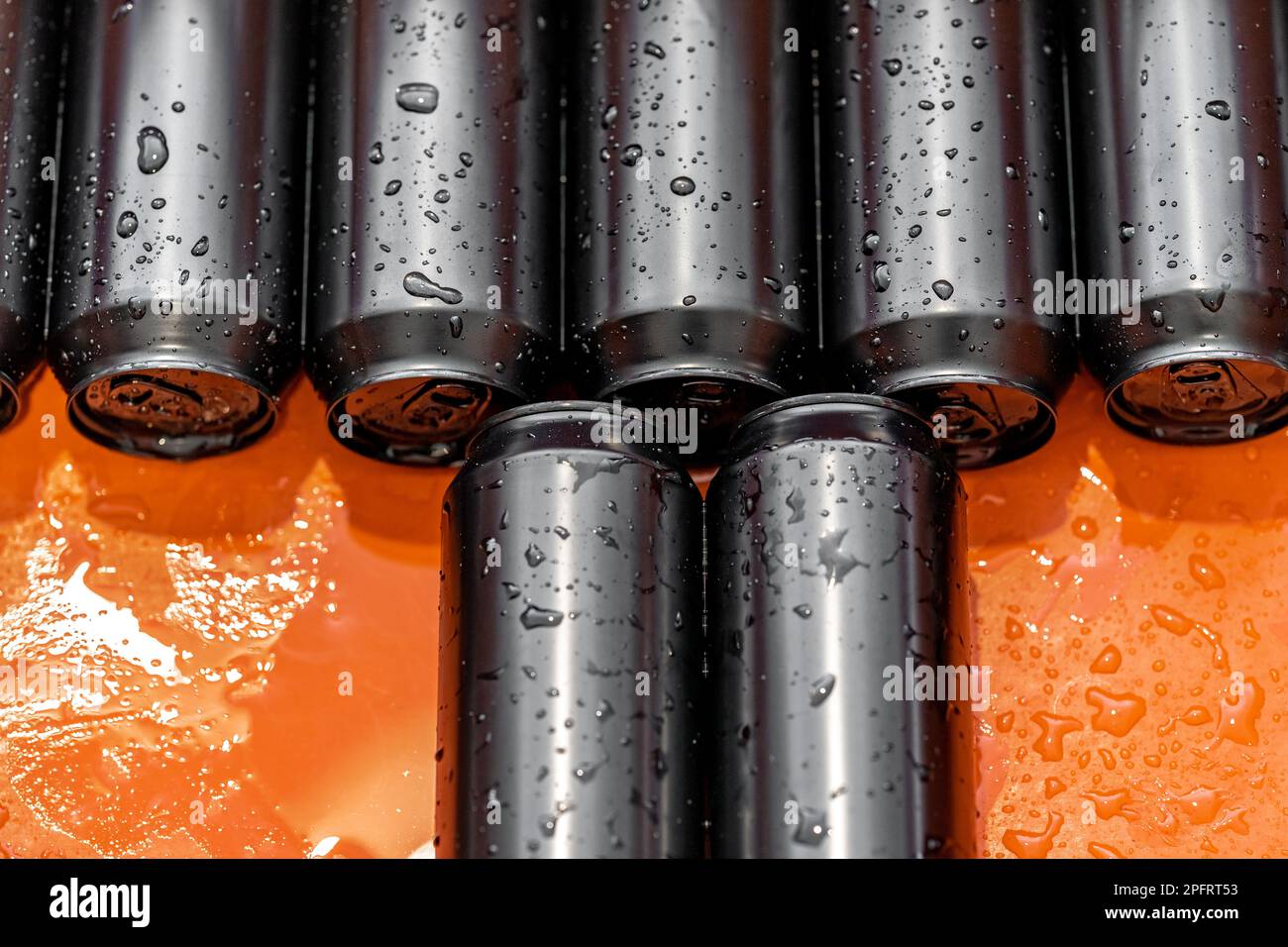 dewy cans of beer in a brewery in a dispatch warehouse Stock Photo - Alamy