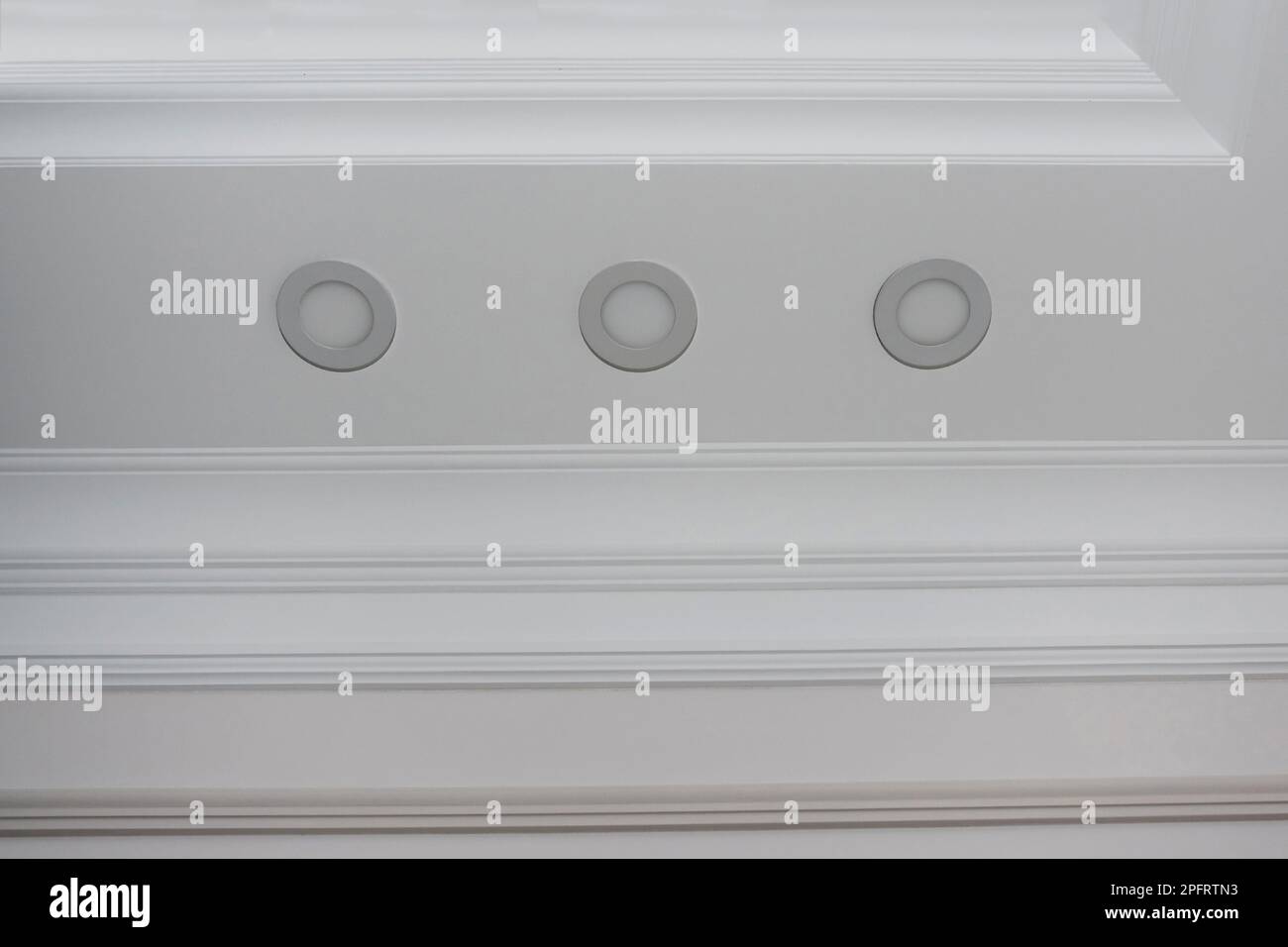 Ceiling moldings in the interior, detail of a angular ceiling skirting ...