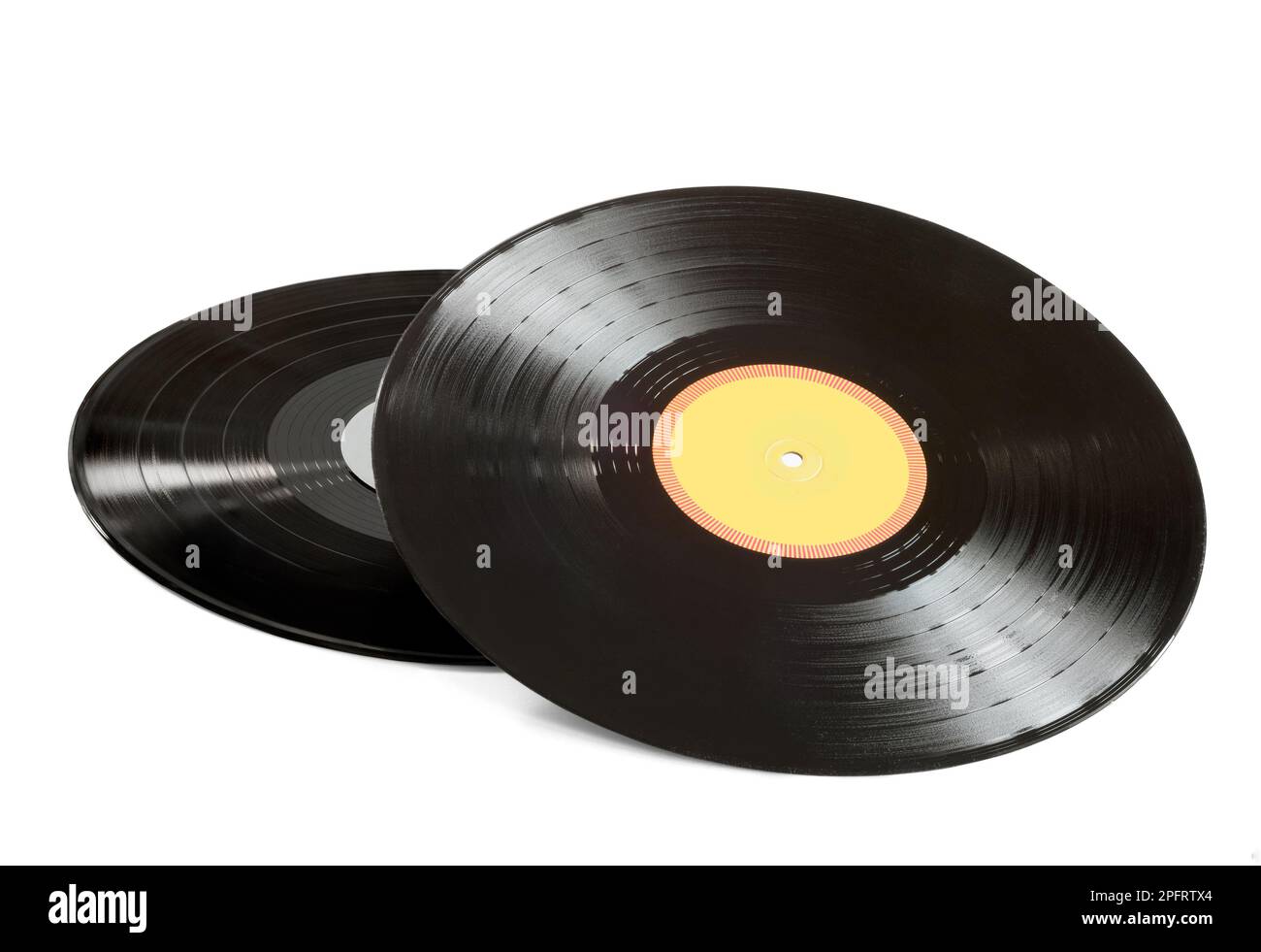 Vinyl record close up isolated on a white background Stock Photo - Alamy