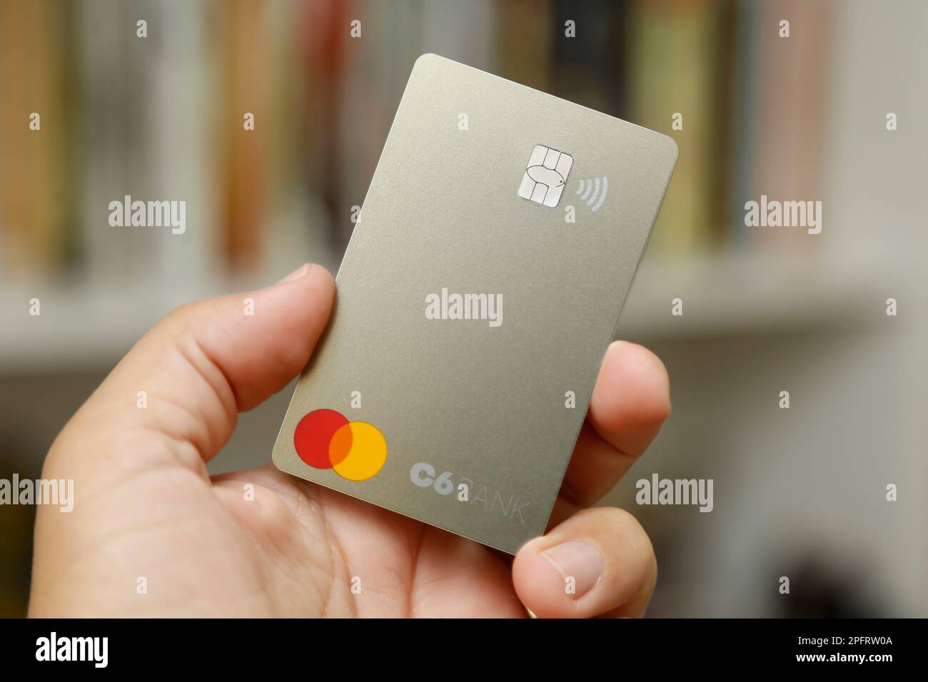 Minas Gerais, Brazil - March 18, 2023: C6 Bank Mastercard logo credit ...