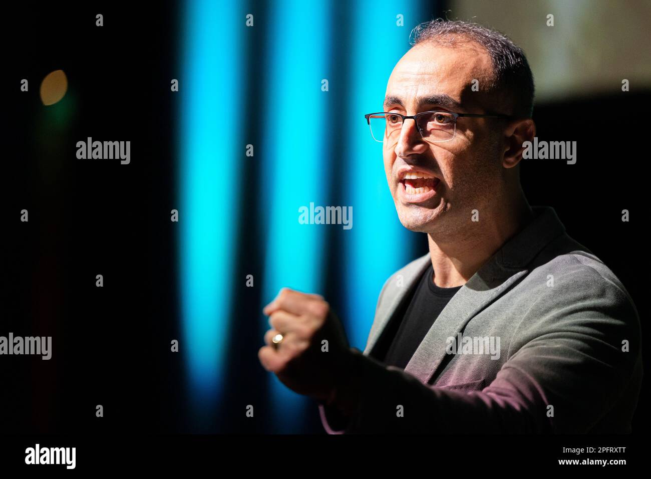 Celle, Germany. 18th Mar, 2023. Alaa Alhamwi (Bündnis 90/Die Grünen ...