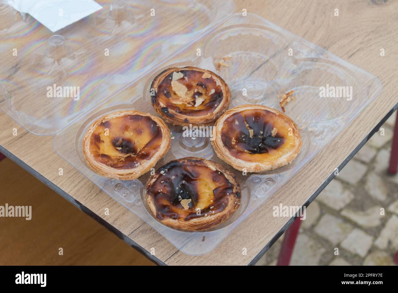 Pack of Portuguese Pasteis de nata cakes Stock Photo - Alamy