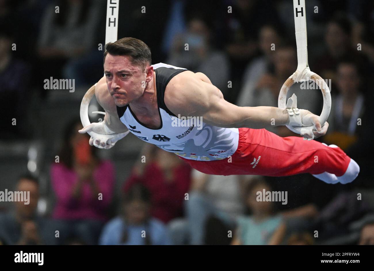 Stuttgart, Germany. 18th Mar, 2023. Gymnastics, DTB Cup, men, apparatus ...