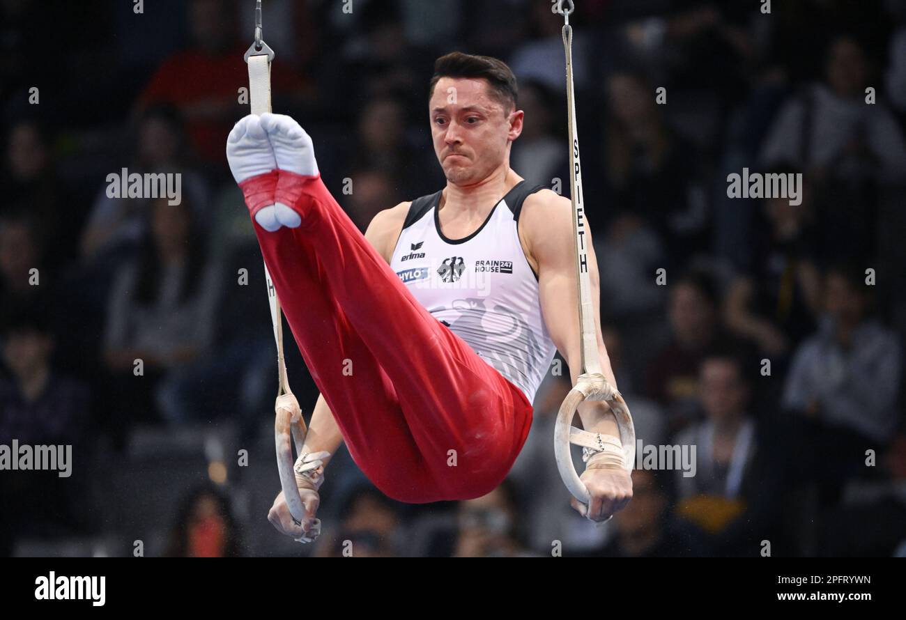 Stuttgart, Germany. 18th Mar, 2023. Gymnastics, DTB Cup, men, apparatus ...