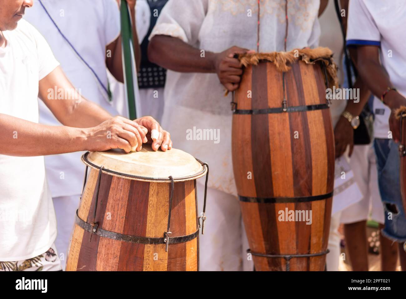 Salvador, Bahia, Brazil - February 02, 2023: candomble members are ...