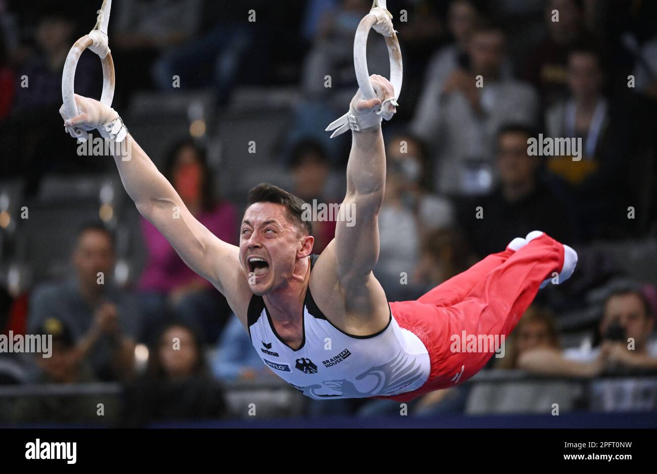 Stuttgart, Germany. 18th Mar, 2023. Gymnastics, DTB Cup, men, apparatus ...