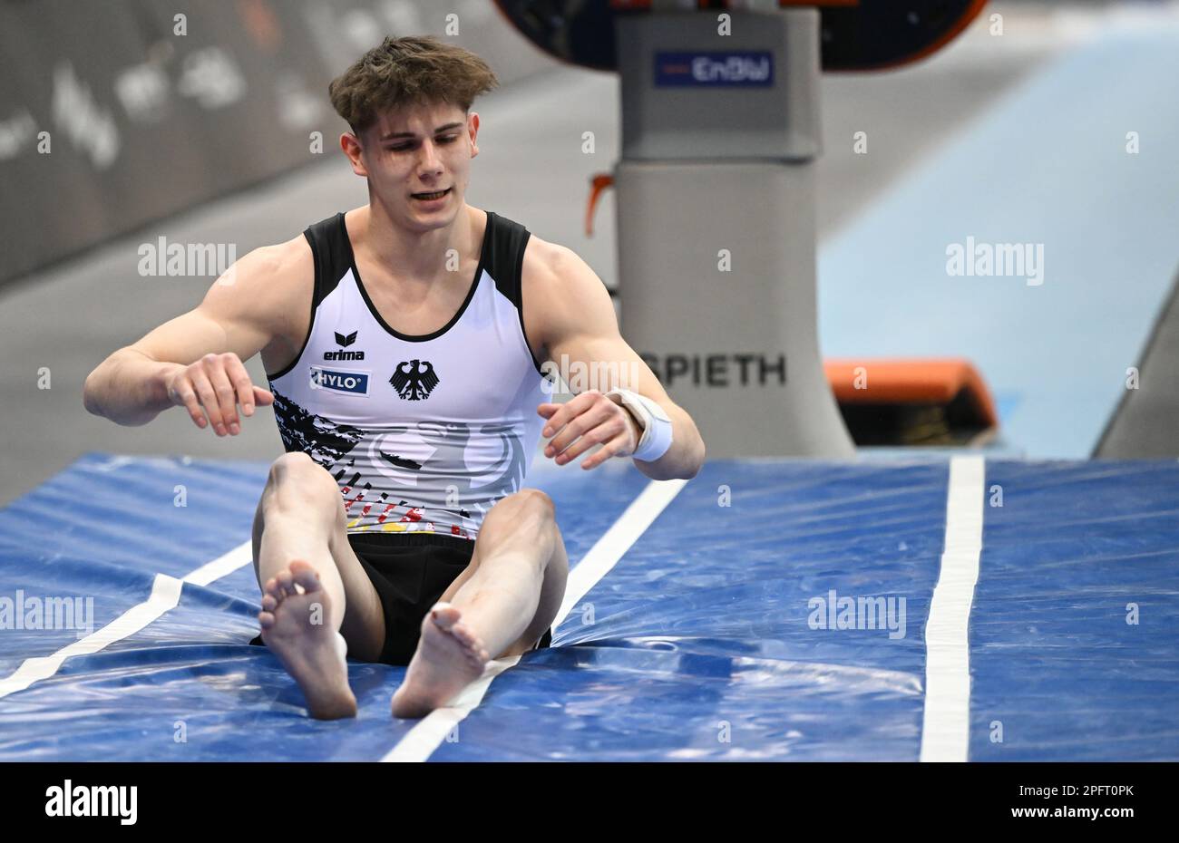 Stuttgart, Germany. 18th Mar, 2023. Gymnastics, DTB Cup, men, apparatus ...