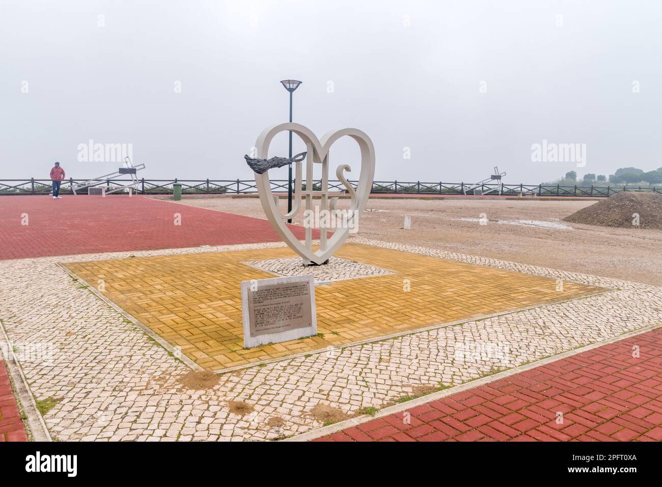 Almada, Portugal - December 4, 2022: JHS sign in heart at Sanctuary of ...