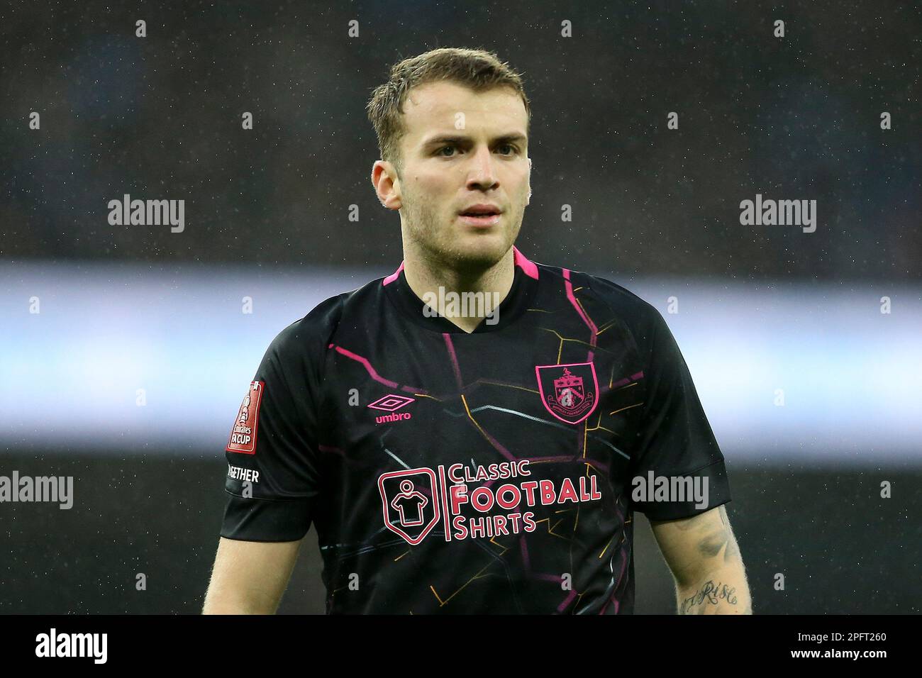 Manchester, UK. 18th Mar, 2023. Jordan Beyer of Burnley looks on ...
