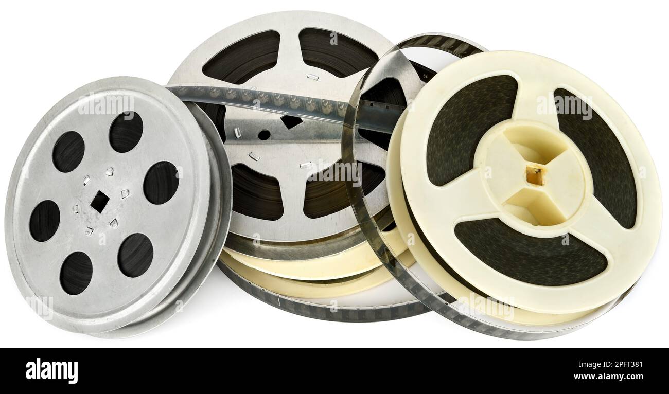 Film strip isolated on white background. Retro objects. Wide photo ...