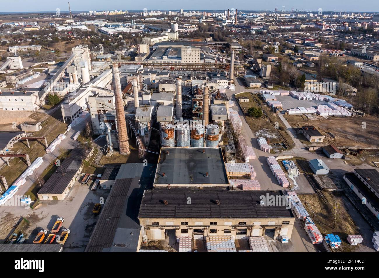 Aerial view old industrial facility hi-res stock photography and images ...