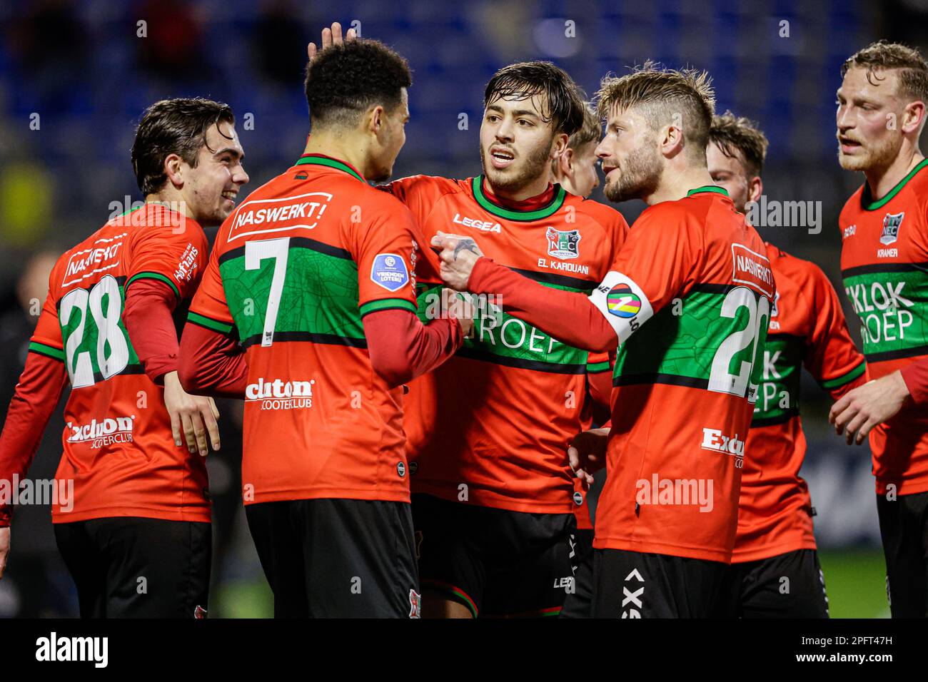 WAALWIJK, NETHERLANDS - MARCH 18: Elayis Tavsan of NEC, players of NEC ...