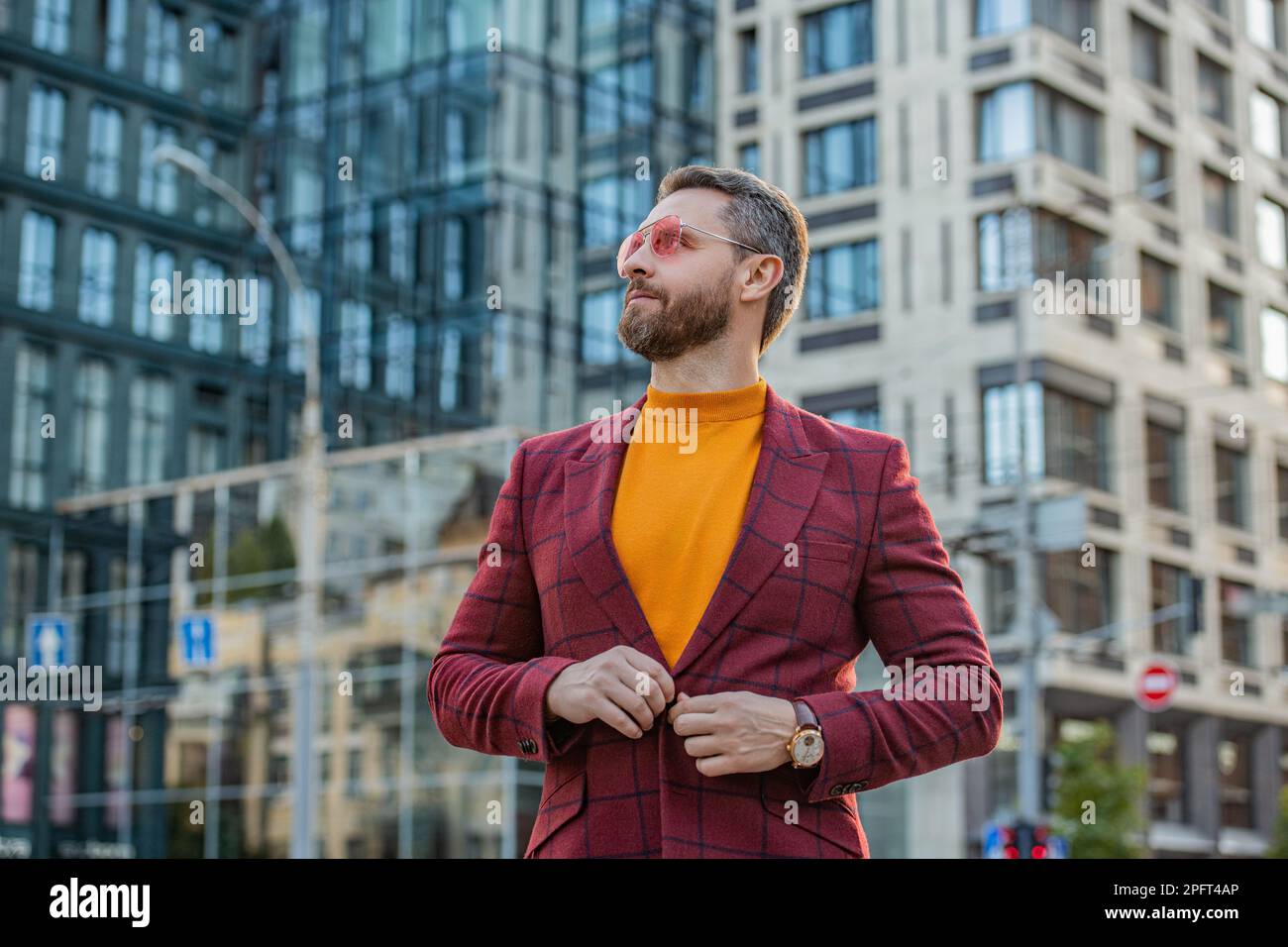 charismatic caucasian guy style outside. photo of caucasian guy style ...