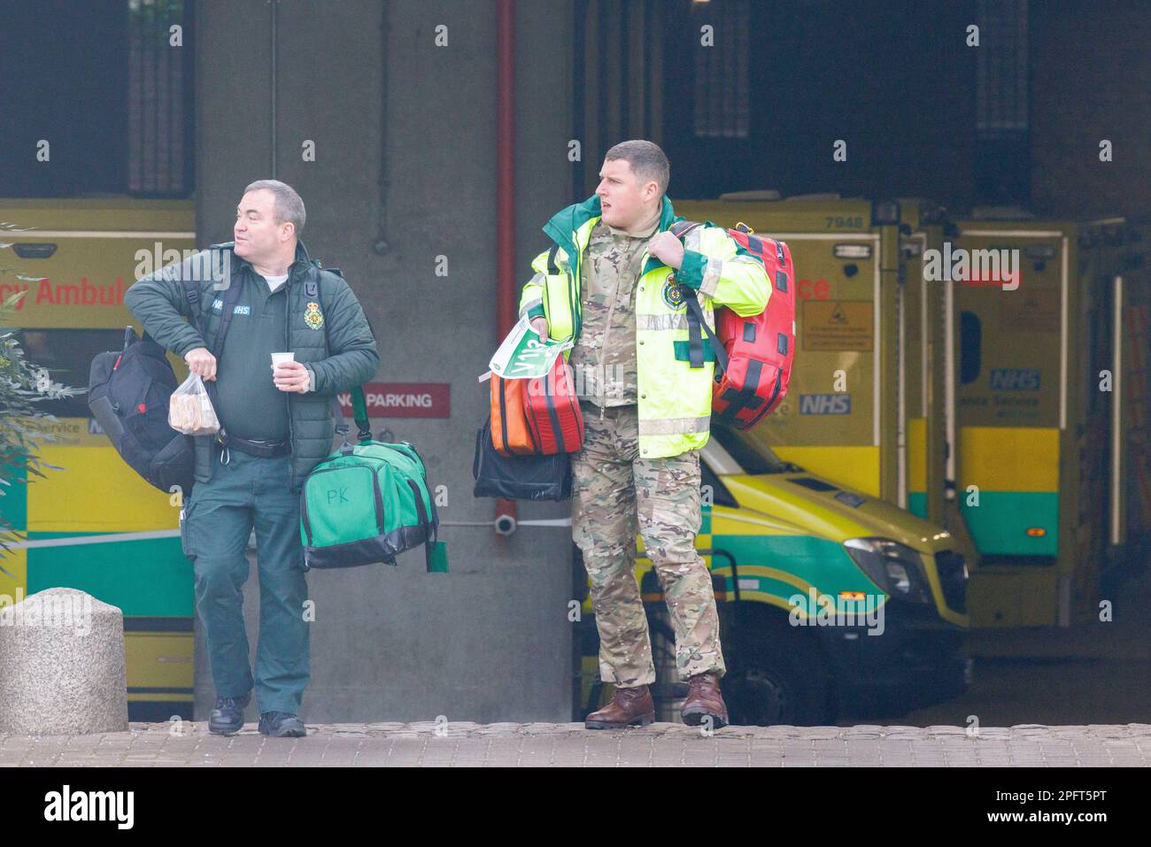 Led by Unions, ambulance drivers in the UK go on strike. Striking ...