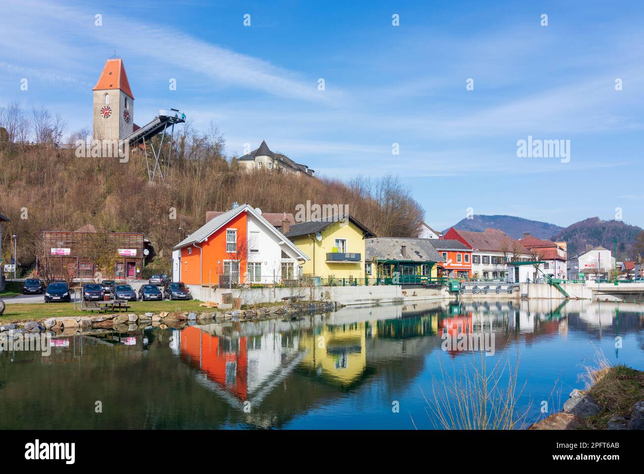 Kirchberg an der Pielach: church Kirchberg an der Pielach, observation platform "Skywalk ...