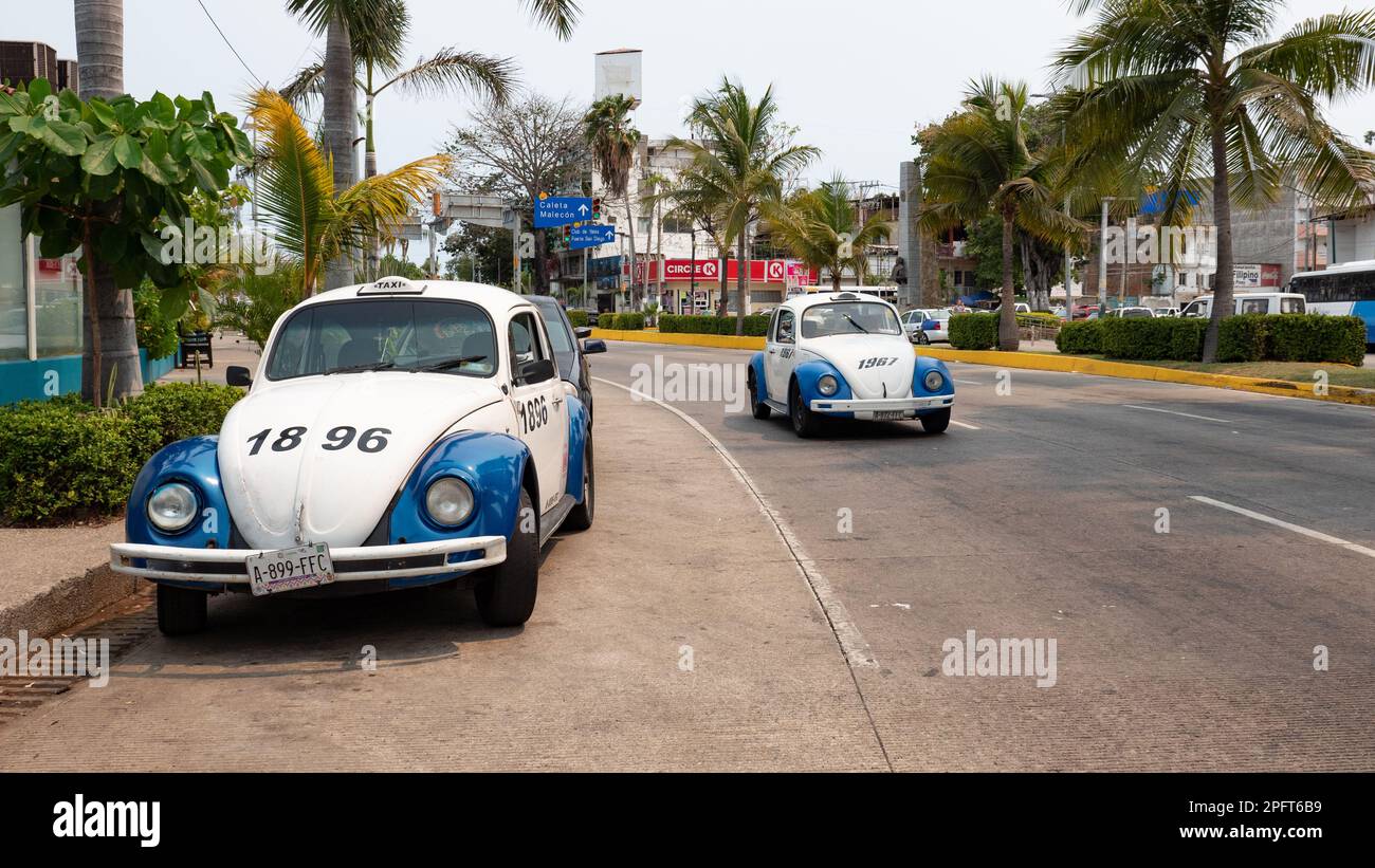 Acapulco, Mexico - May 12, 2019: Volkswagen beetle taxi retro sport car ...