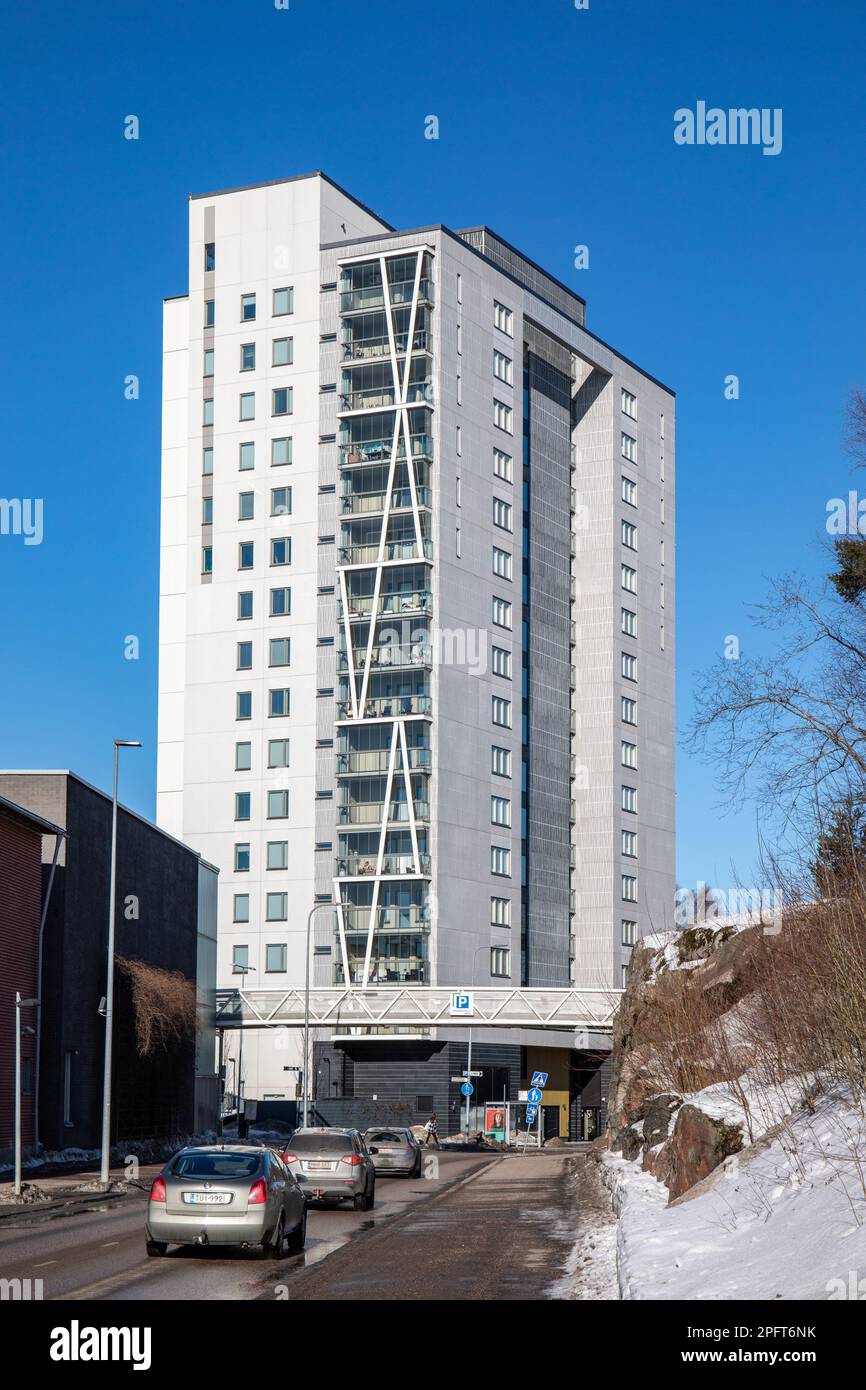 High-rise residential building at Urpiaisentie 16 in Korso district of ...