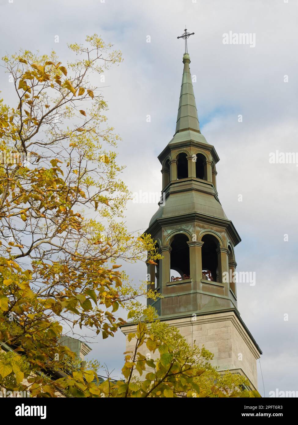 Bell Tower Of The Lassomption De La Sainte Vierge Church In L