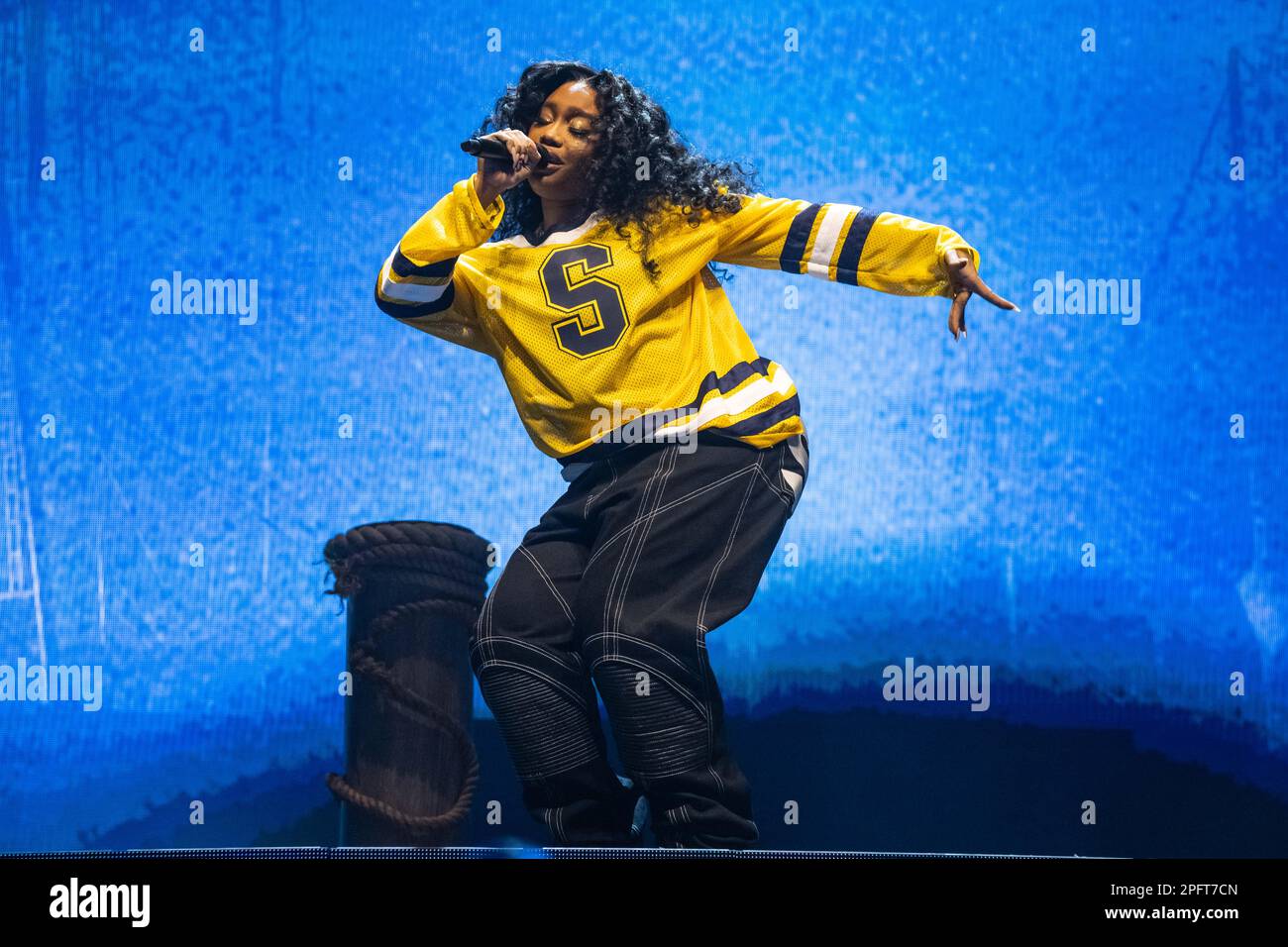 February 27, 2023, Washington, DC, USA: SZA performs on stage at ...