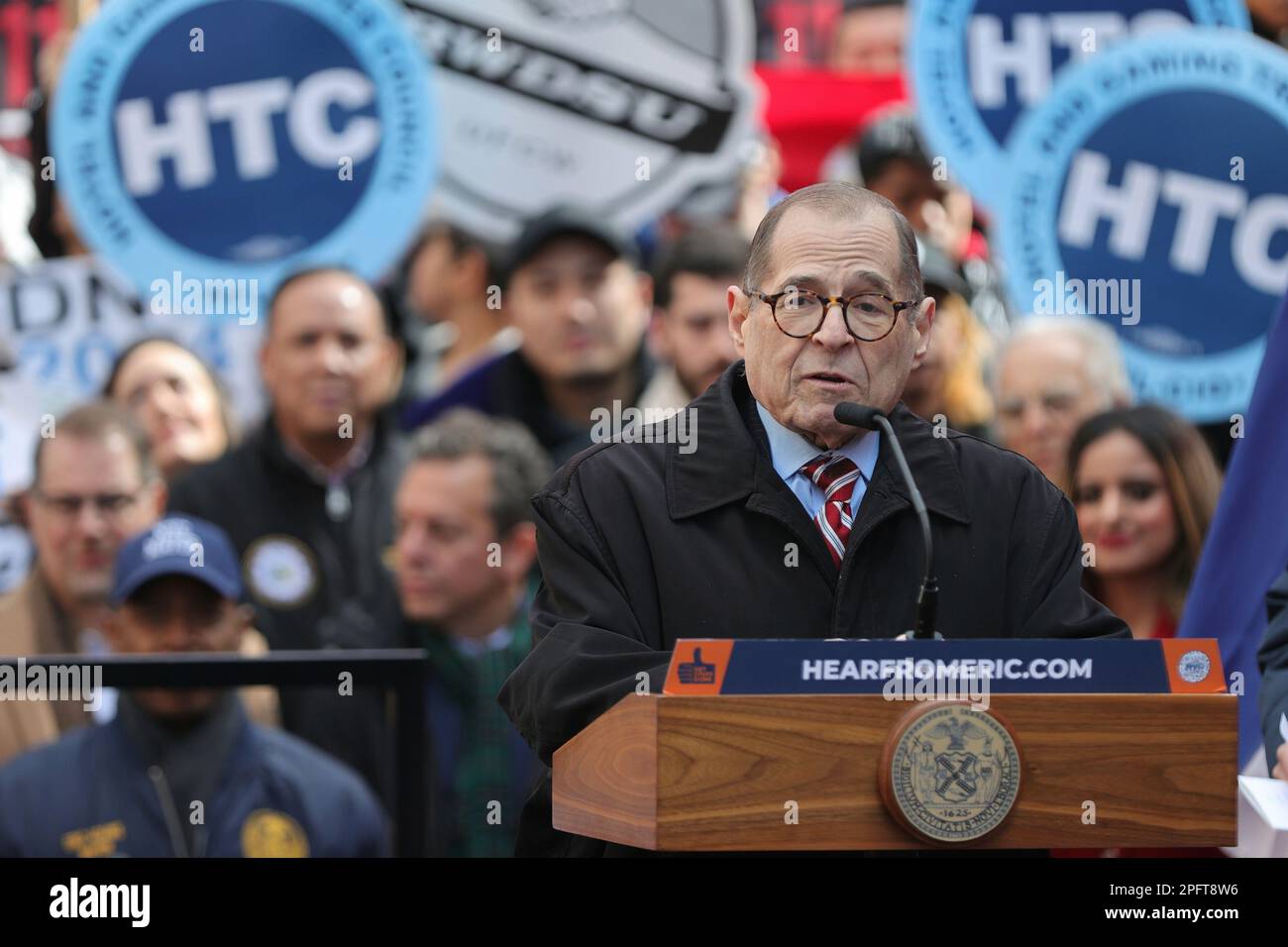 Time Square, New York, USA, March 18, 2023 - Mayor Eric Adams ...