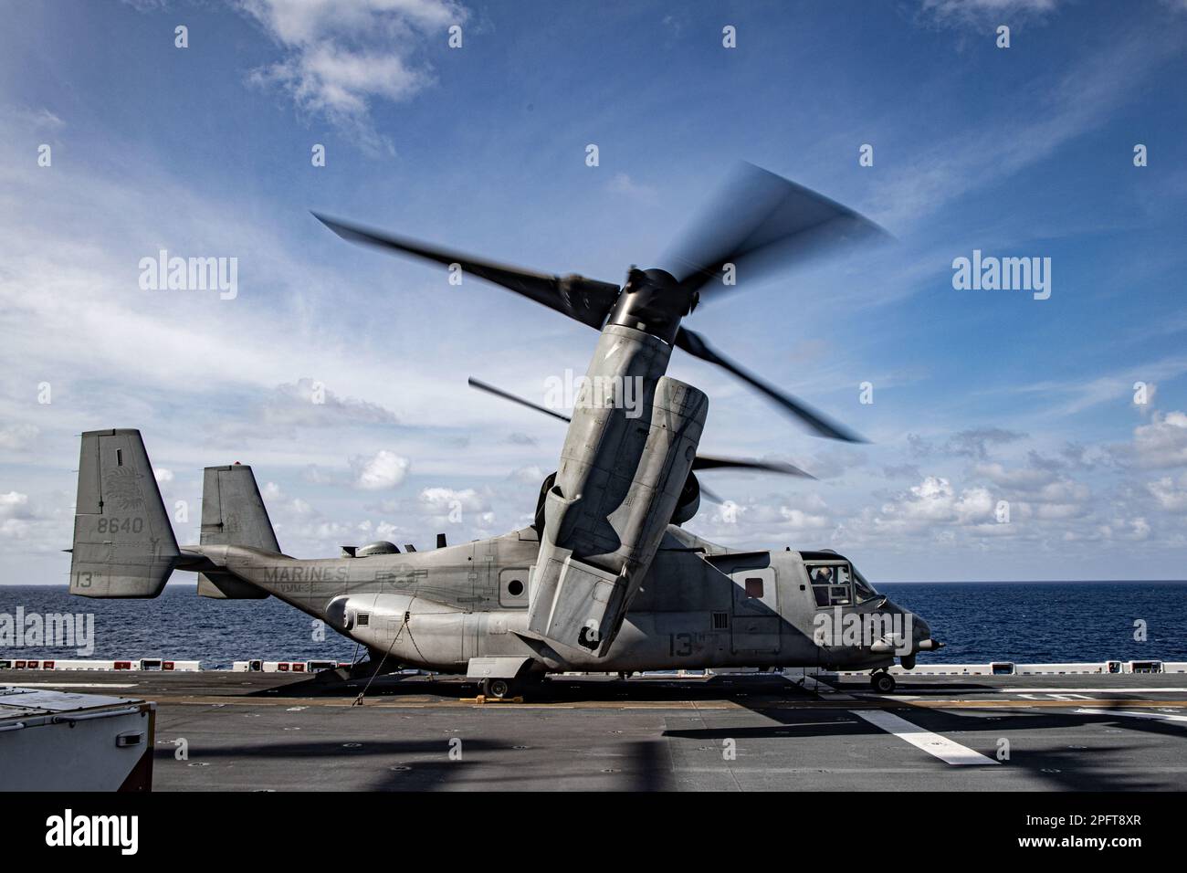 EAST CHINA SEA (March 16, 2023) - U.S. Marines Corps MV-22 Osprey pilots assigned to Marine ...