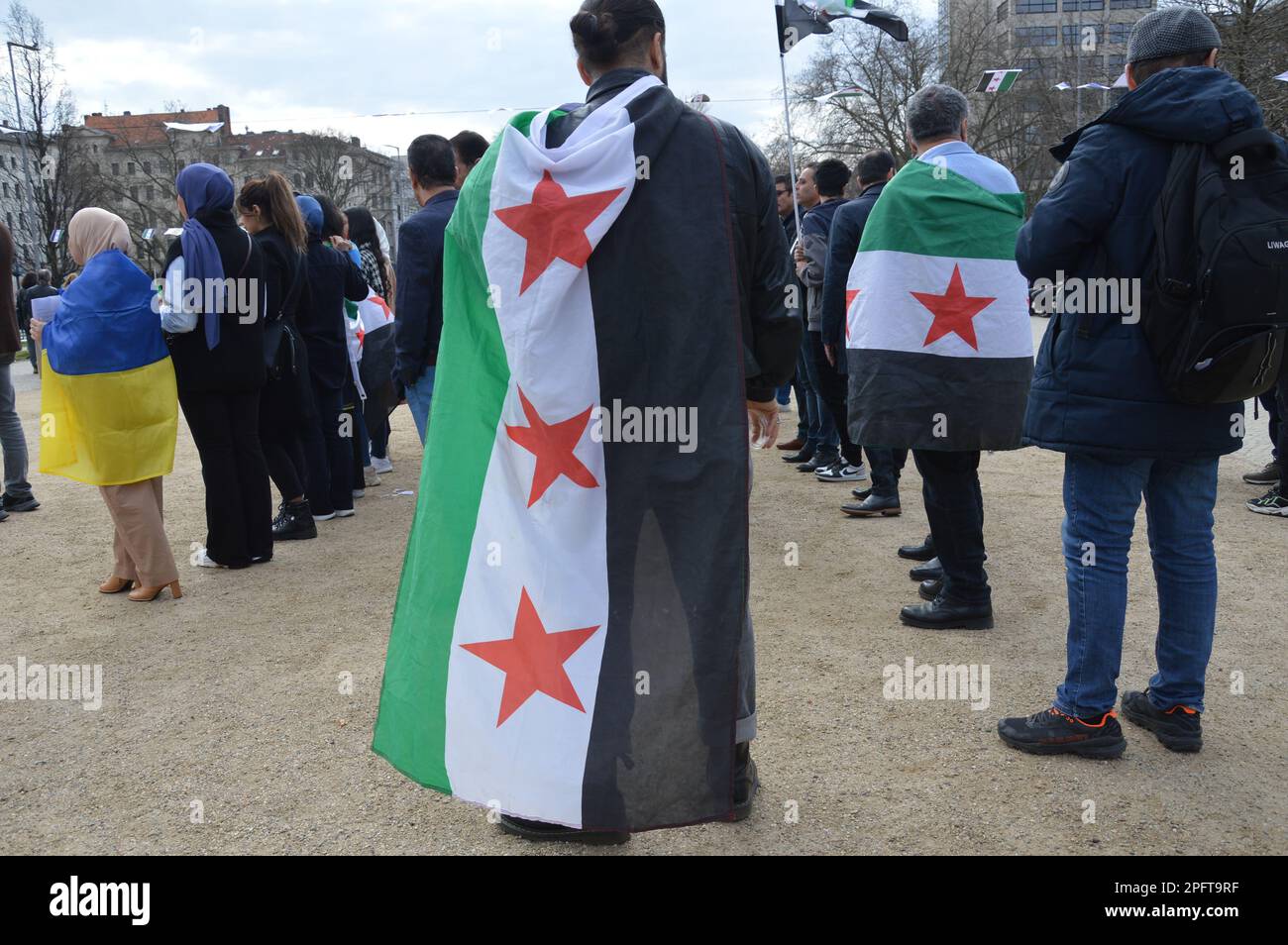Berlin, Germany - March 18, 2023 - "Freedom for Syria" rally at ...