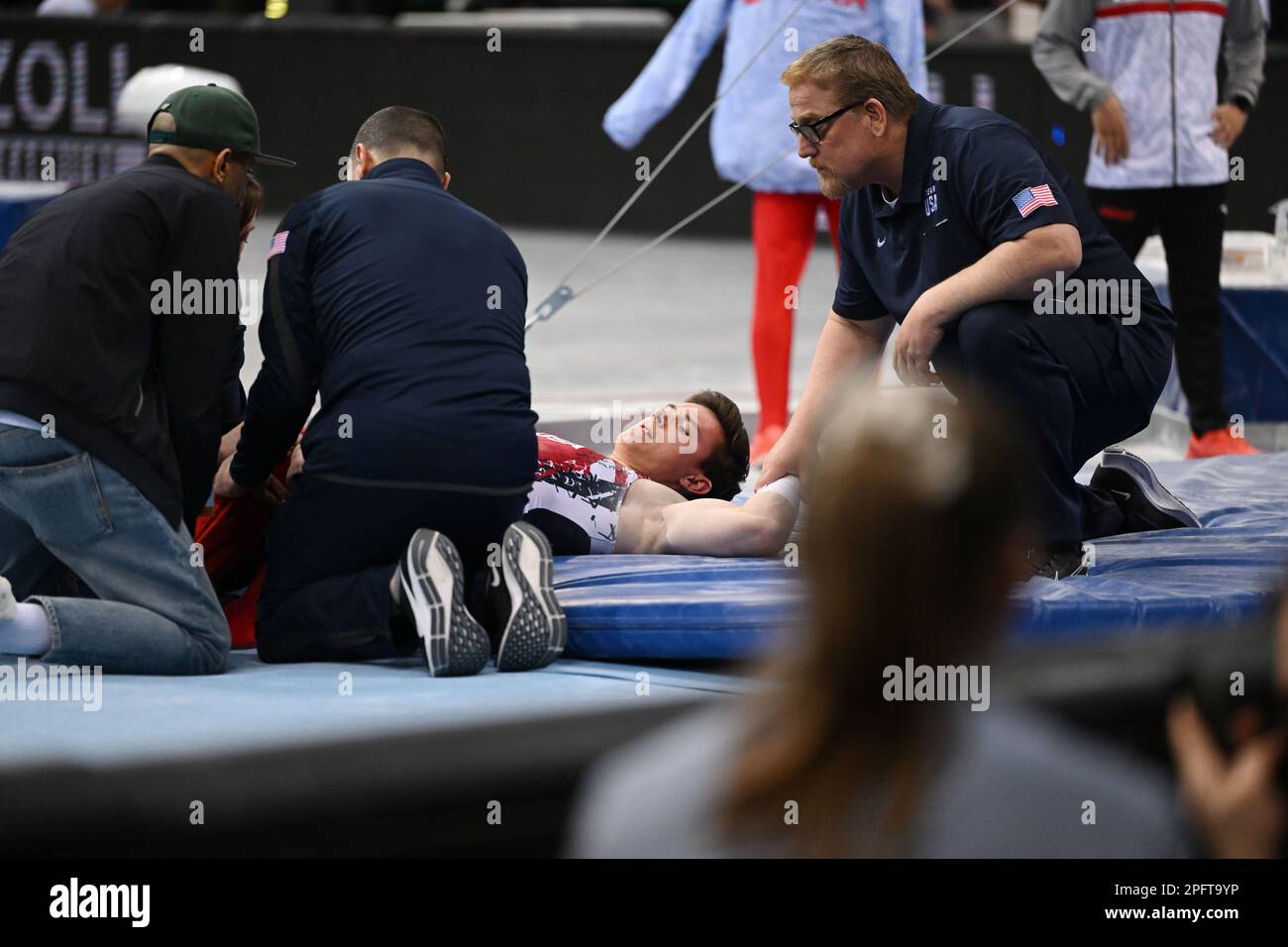 Stuttgart, Germany. 18th Mar, 2023. Gymnastics, DTB Cup, men, apparatus ...