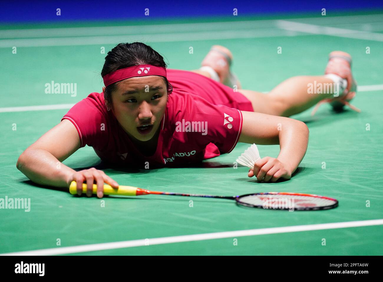 Korea's An Se Young in action against Taipei's Tai Tzu Ying (not ...