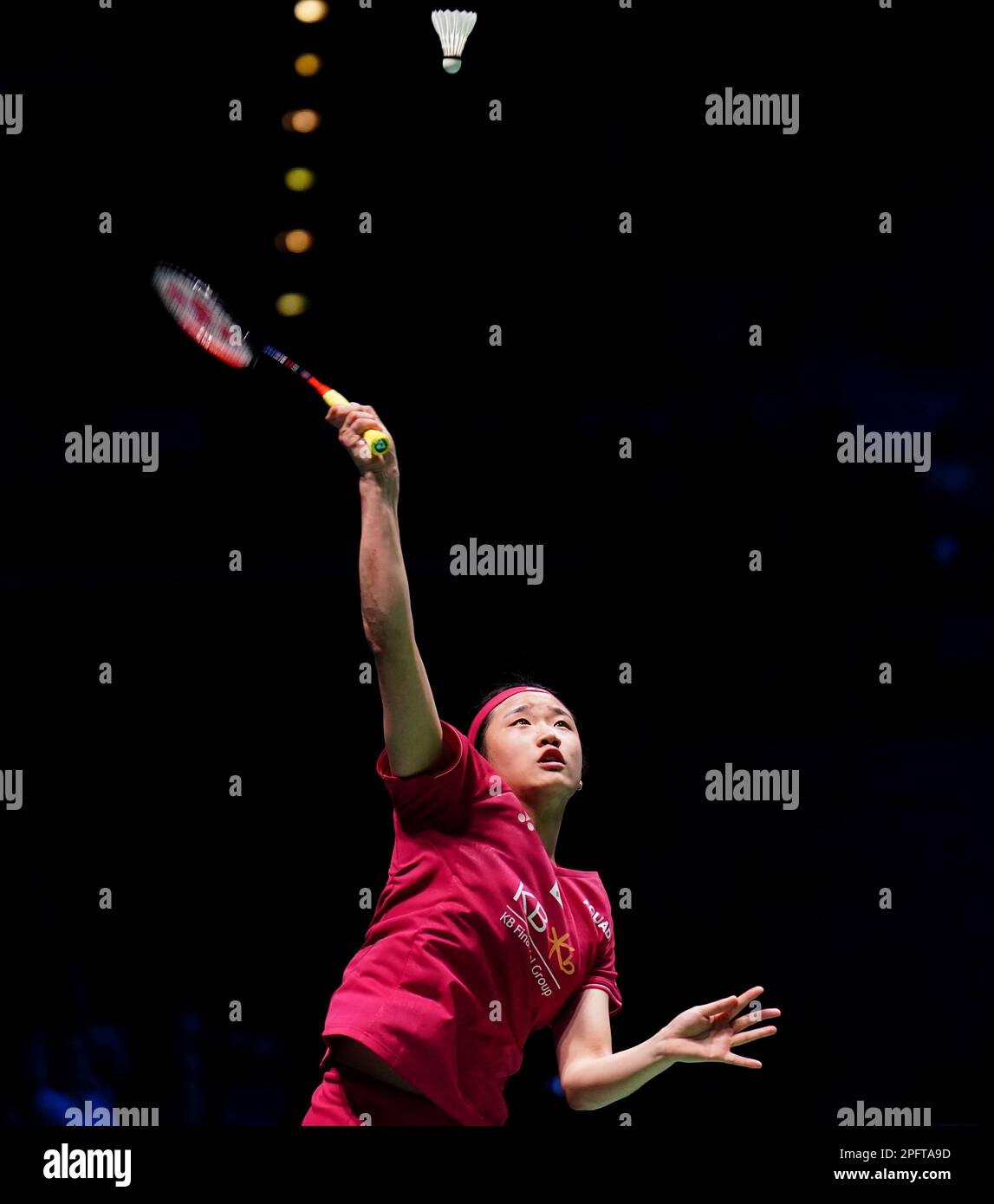 Korea's An Se Young in action against Taipei's Tai Tzu Ying (not ...