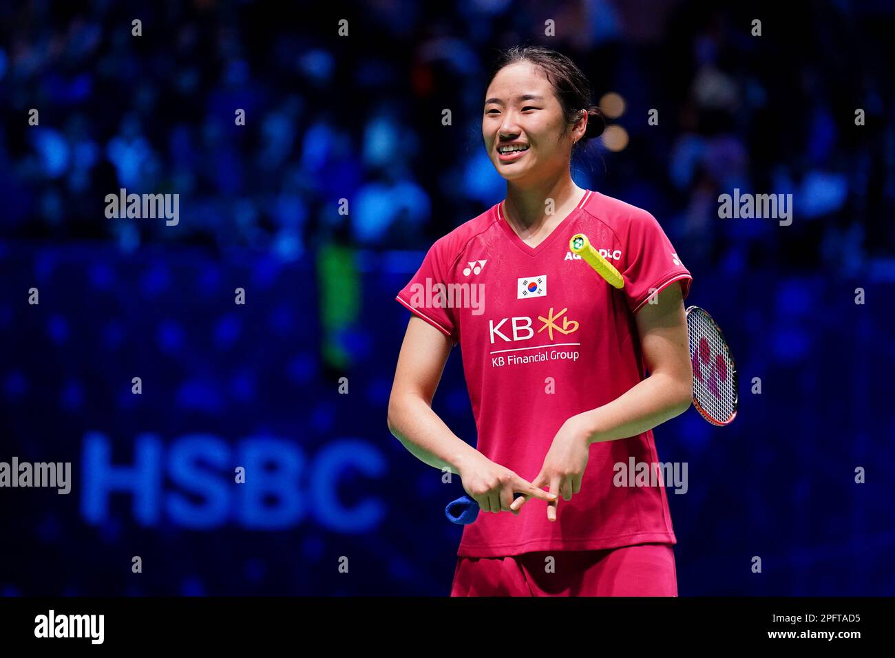 Korea's An Se Young in action against Taipei's Tai Tzu Ying (not ...