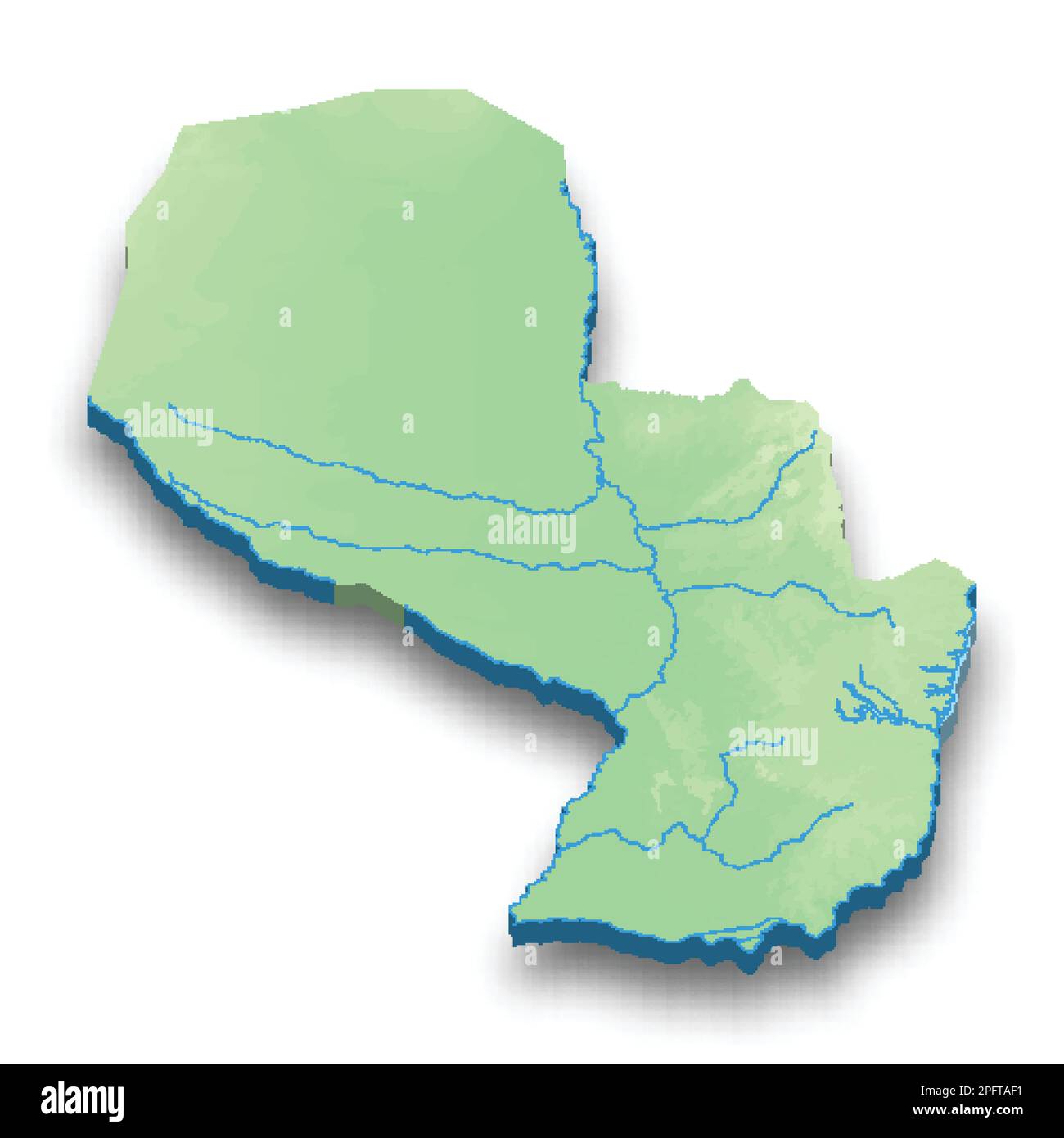 Paraguay relief map hi-res stock photography and images - Alamy