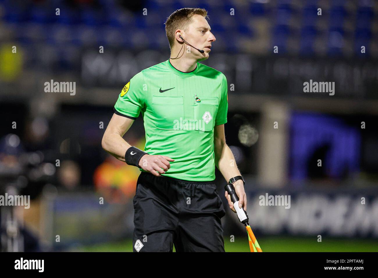 WAALWIJK, NETHERLANDS - MARCH 18: assistant referee Marco Ribbink ...