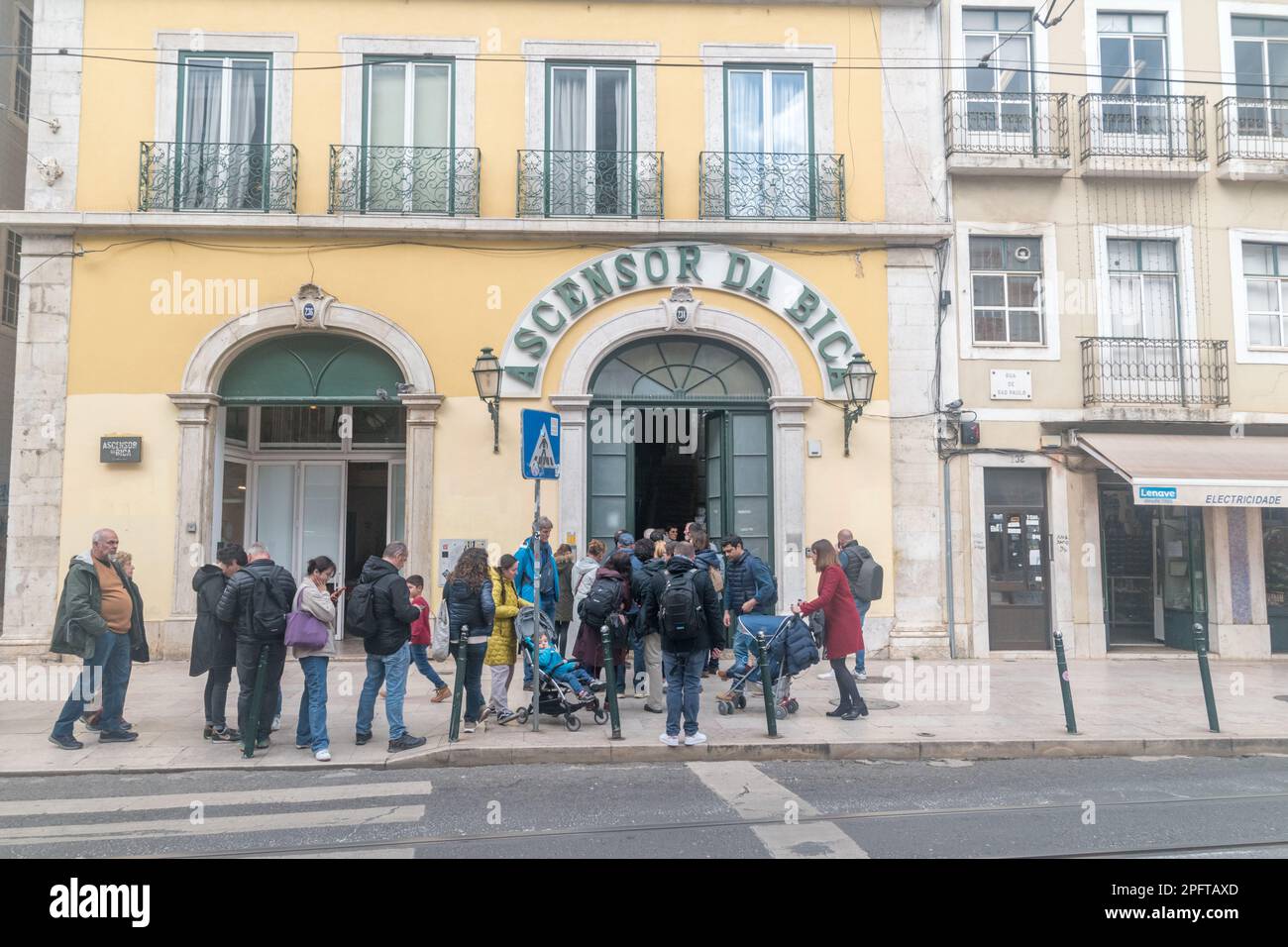 Lisbon, Portugal - December 5, 2022: The Bica Funicular (Portuguese ...