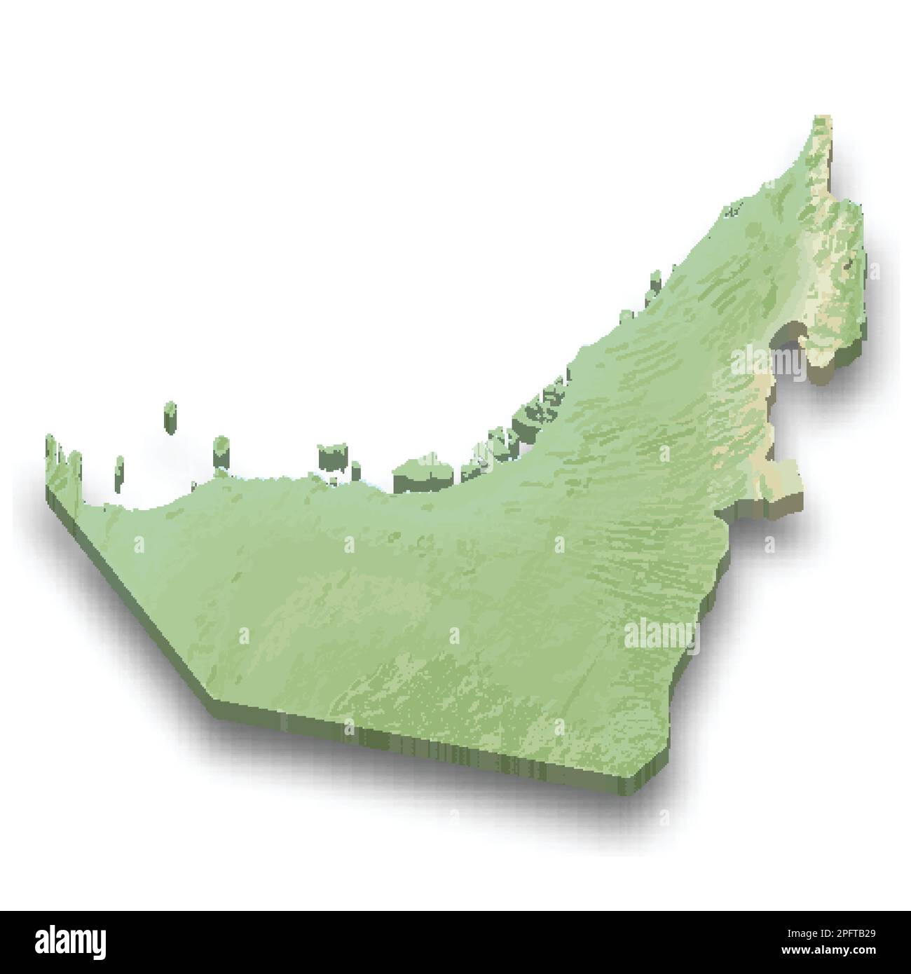 Relief map united arab emirates Stock Vector Images - Alamy