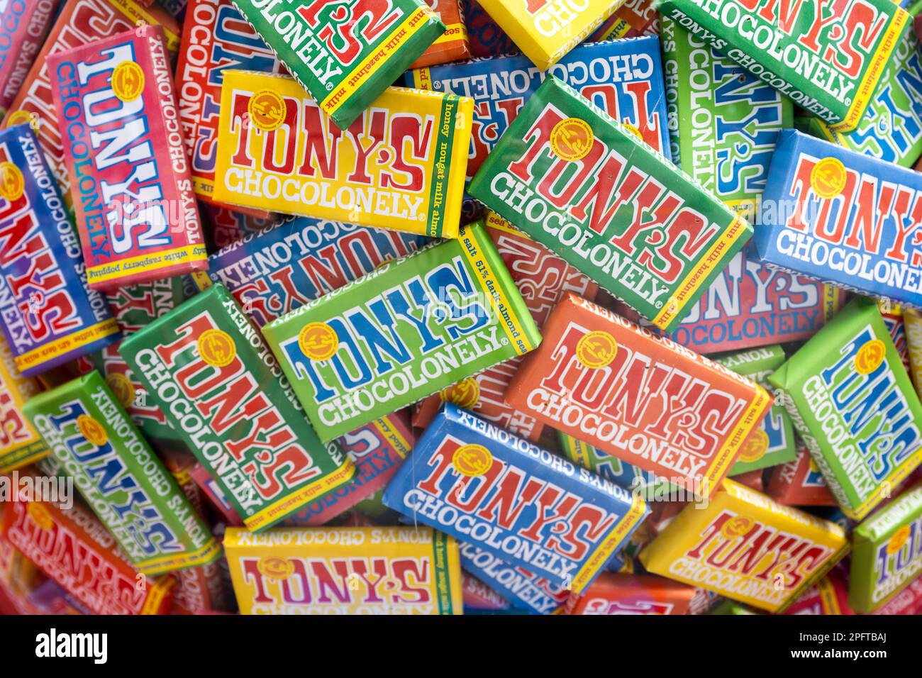 Bars of Tony’s Chocolate Stock Photo - Alamy