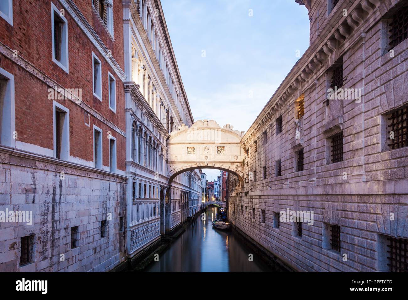 One of the most famous landmark in Venice, Ponte dei Sospiri Stock ...