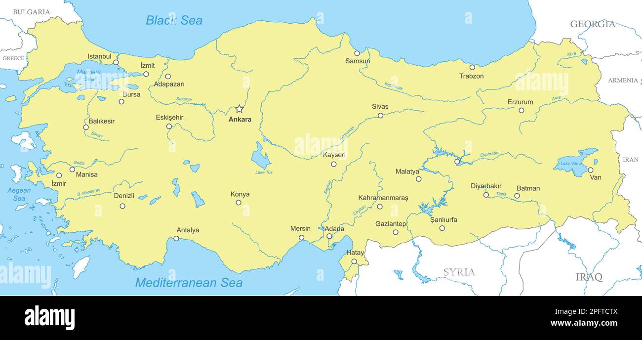 map of turkey rivers