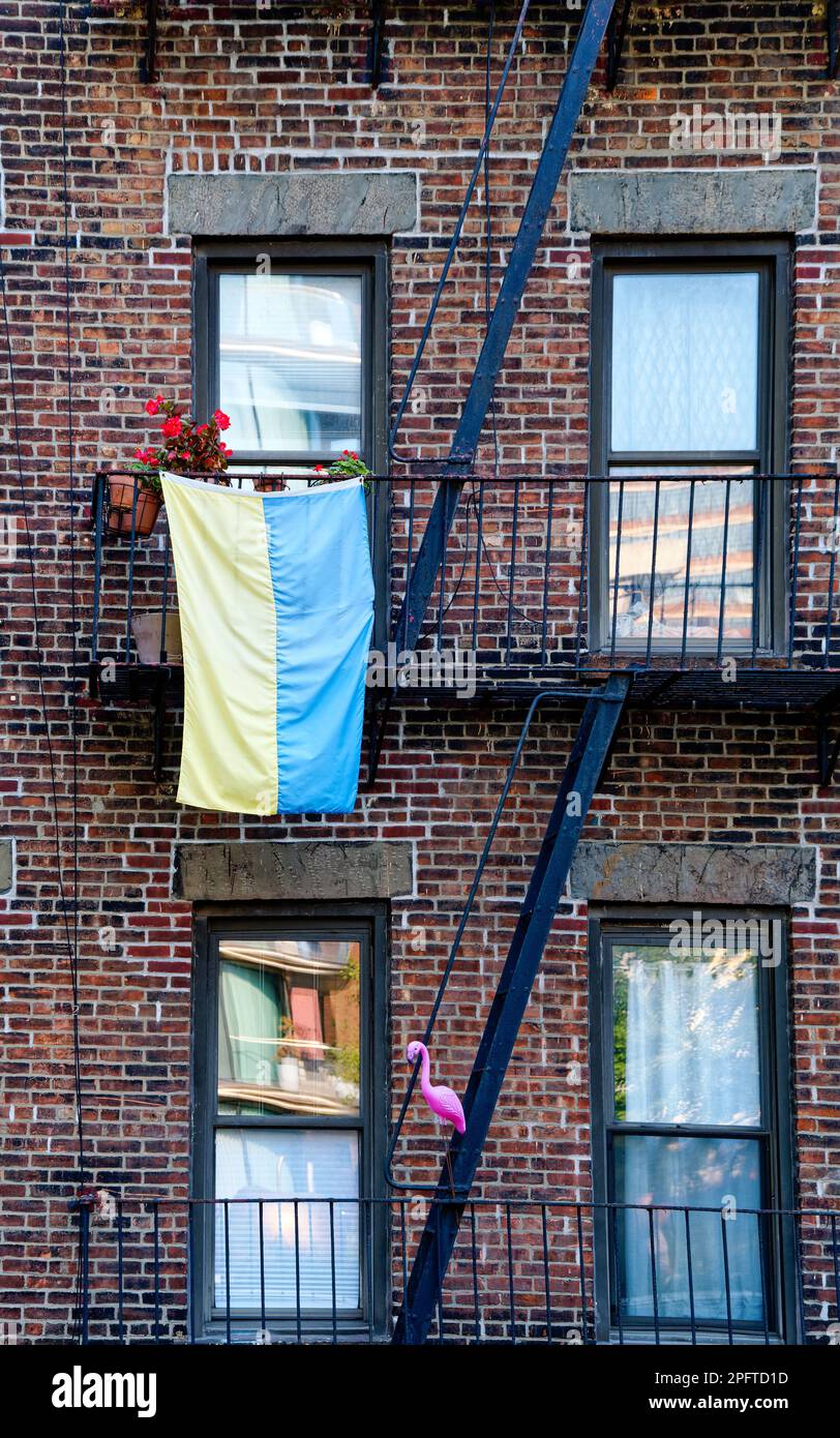 Wrought iron fire escape stairs hi-res stock photography and images - Alamy
