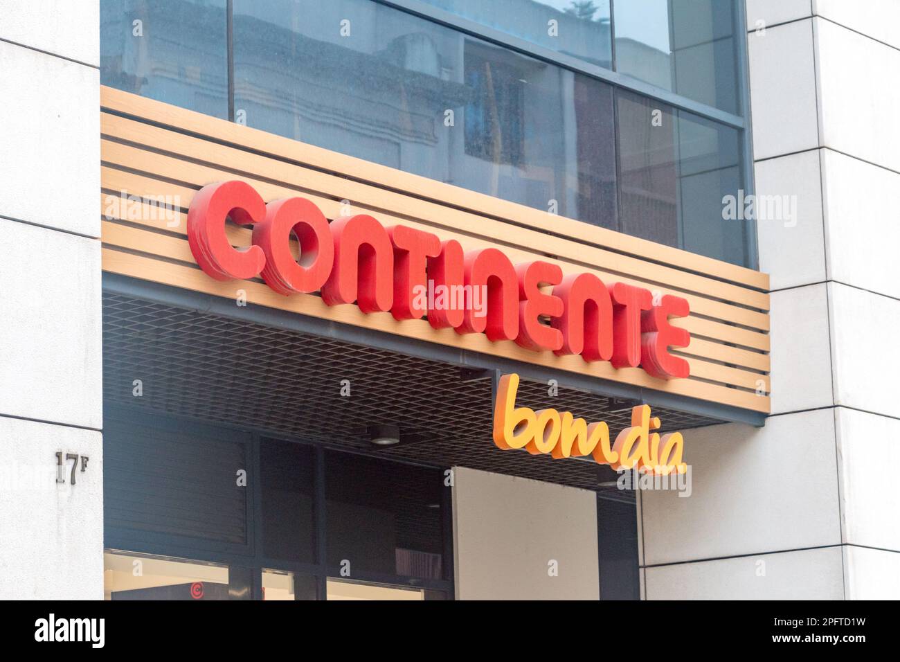 Lisbon, Portugal - December 5, 2022: Logo and sign of Continente Bom ...