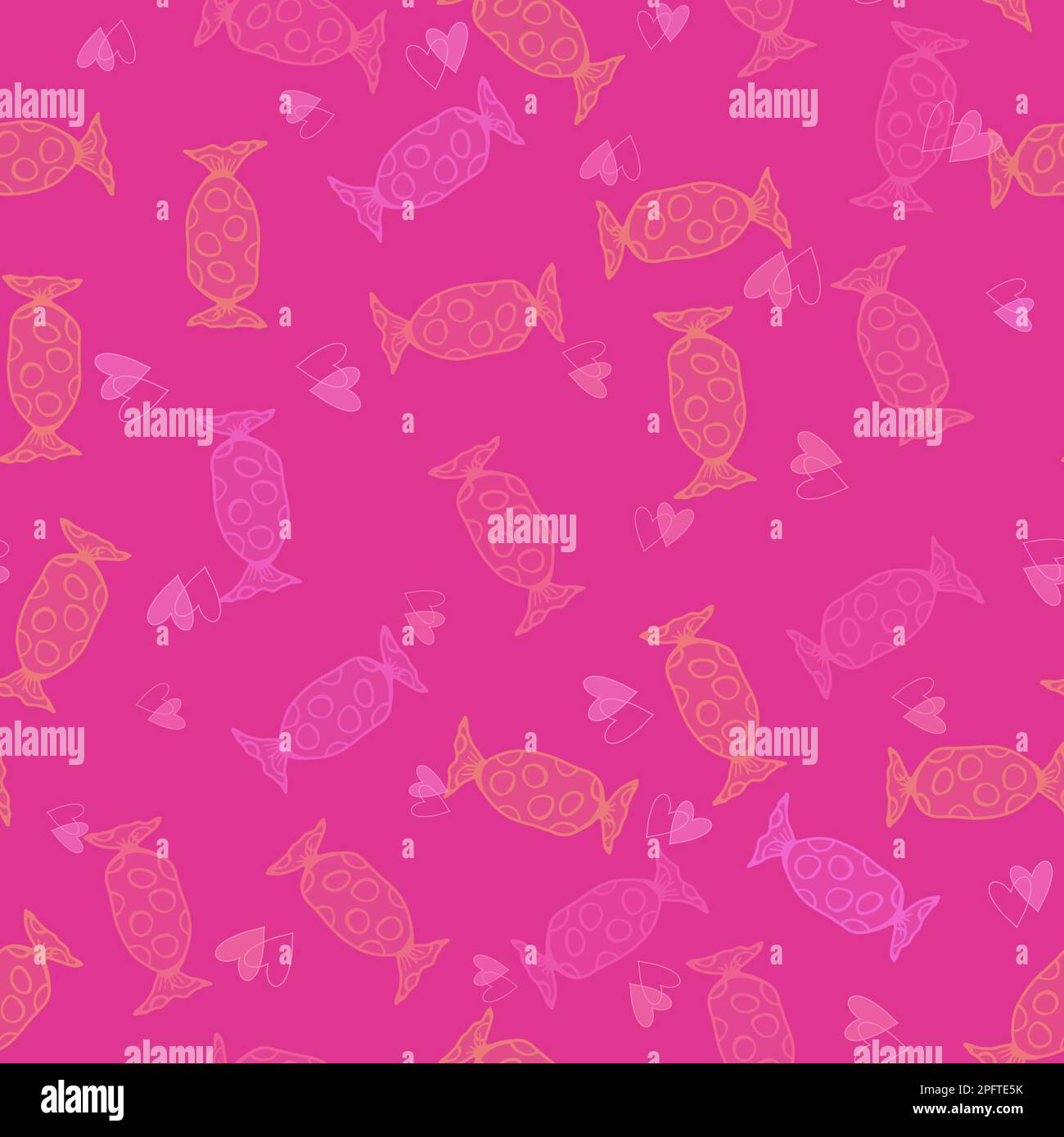 Cartoon doodle seamless sugar candy pattern for wrapping paper and ...