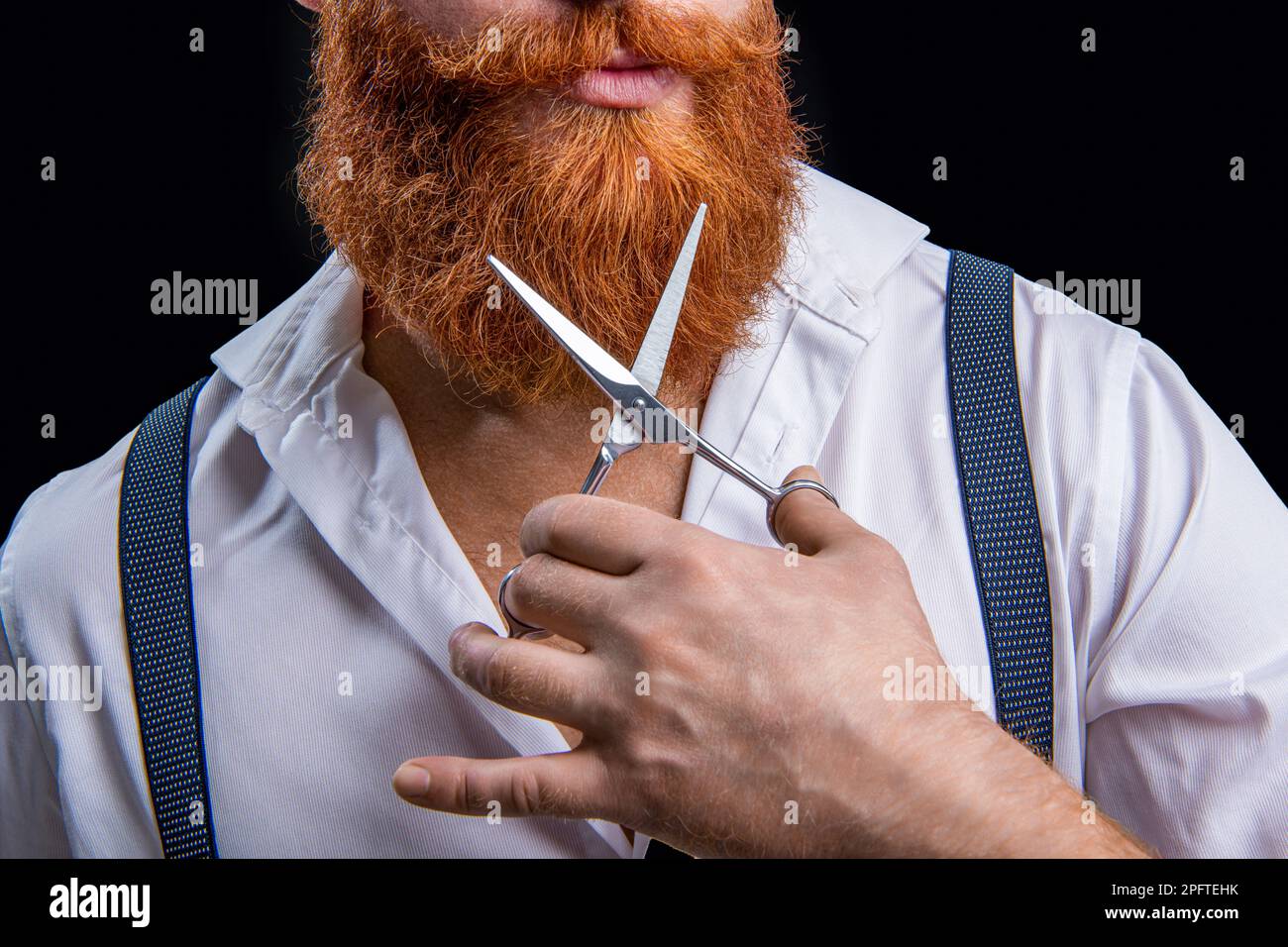 closeup photo of barbershop man on background. barbershop man isolated ...