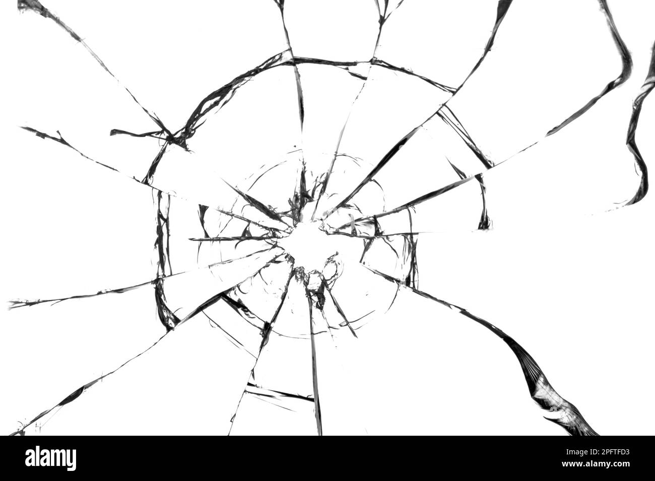 A broken hole in the glass. png Stock Photo - Alamy