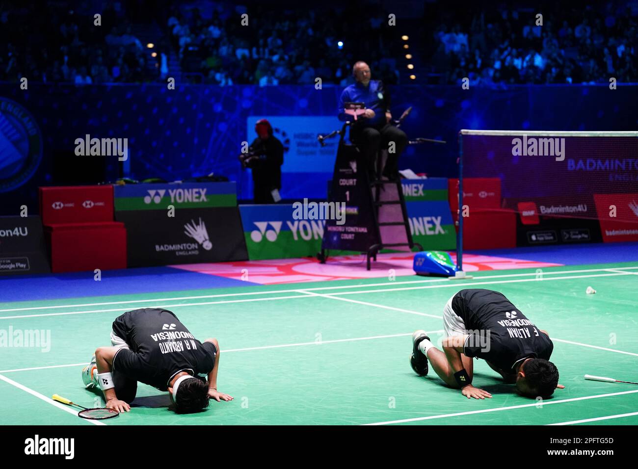 Indonesia's Fajar Alfian and Muhammad Rian Ardianto (left) celebrate ...