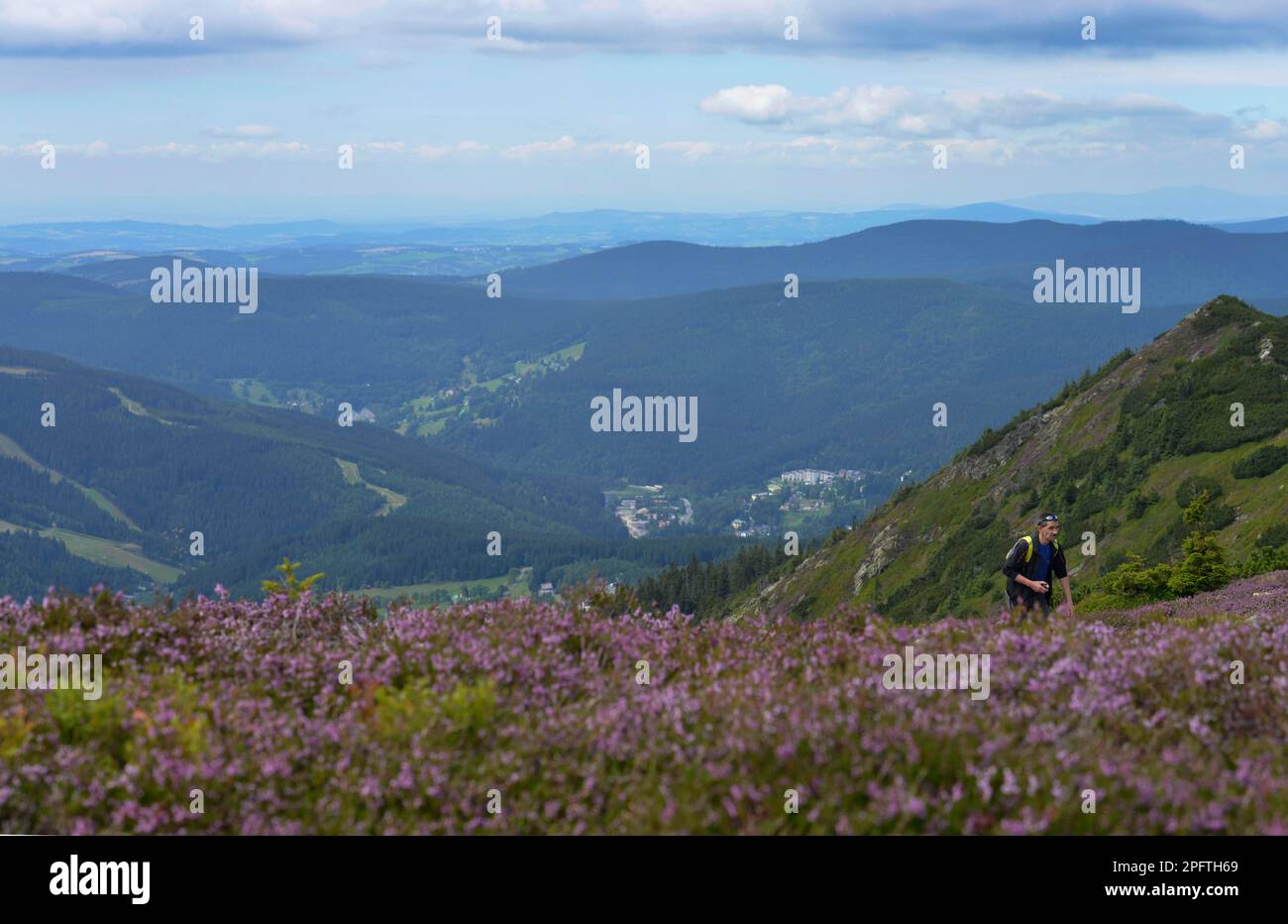 Hiking trail to Mount Krakonos, Krkonose Mountains, Czech Republic ...