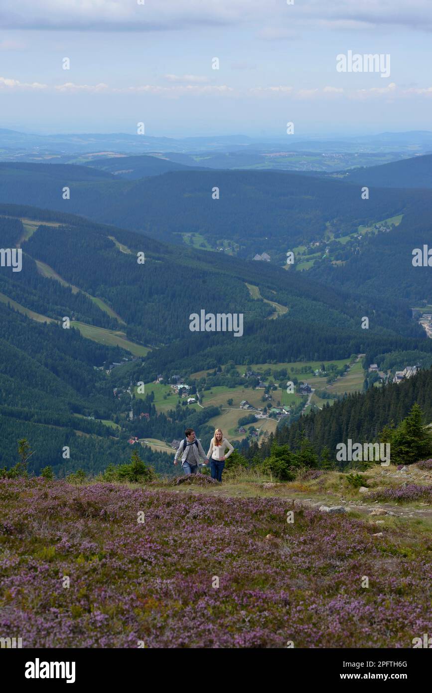 Hiking trail to Mount Krakonos, Krkonose Mountains, Czech Republic ...
